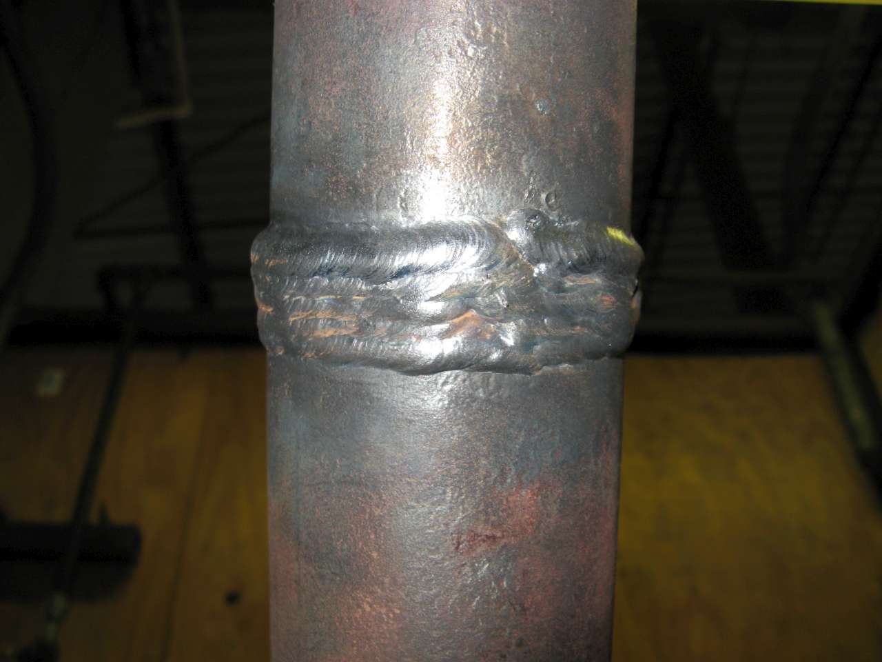 Stringer beads on pipe